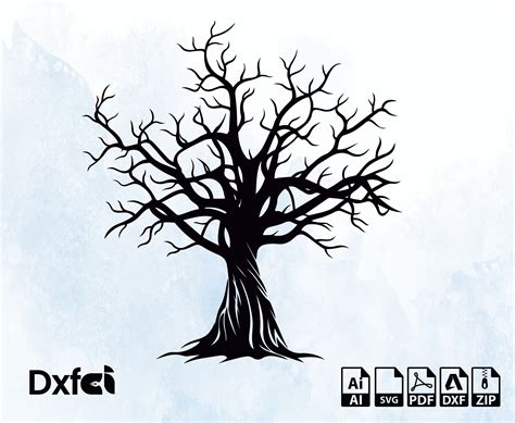 Tree Decor Wall Art Tree Dxf Svg Files Laser Cutting Drawings Etsy