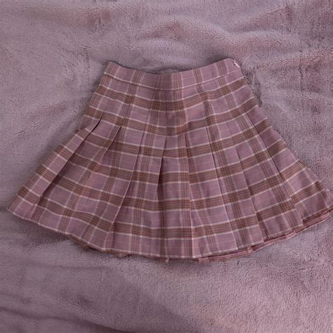 Baby Pink Mini Skirt Adorable Checkered Baby Depop