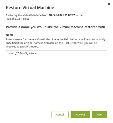 Restore A Microsoft Hyper V Virtual Machine Infrascale Documentation