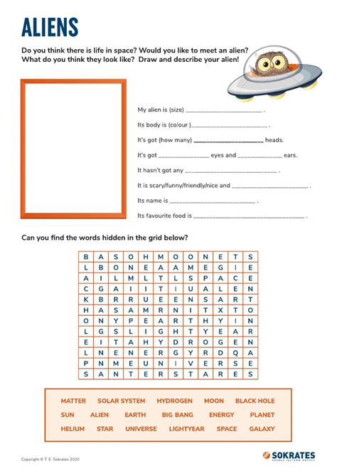Aliens Interactive Worksheet Word Search Writing Skills English Writing Skills