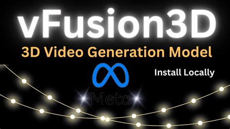 Vfusion3d Generate 3d Videos From Images Locally On Cpu With Ai Youtube