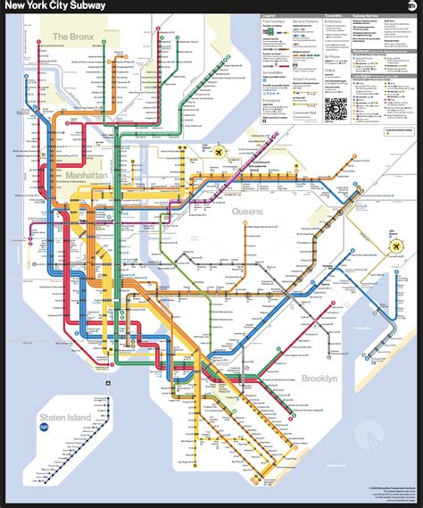 Nyc Subway Map New York Visions