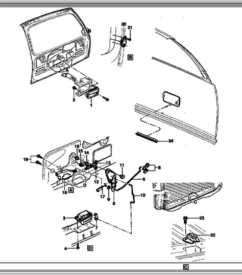 Chevy S10 Door Parts Diagram And Components