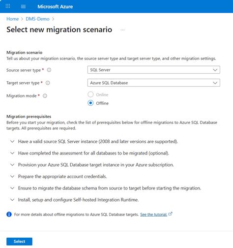 教程：将 Sql Server 迁移到 Azure Sql 数据库（脱机） Azure Database Migration Service Microsoft Learn