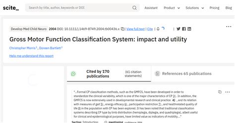 [citation Report] Gross Motor Function Classification System Impact