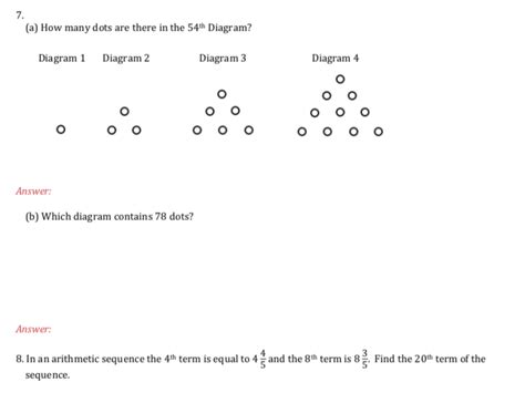 Test Arithmetic And Quadratic Sequences Igcse 0580 Extended And Core Test Arithmetic And Quadratic Sequences Igcse 0580 Extended And Core