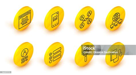 마우스 돋보기 작업 목록 계정 만들기 화면 컴퓨터 네트워크 온라인 수업 휴대폰 및 브라우저 창 아이콘으로 라인 전자 책을 설정합니다 벡터 문서에 대한 스톡 벡터 아트 및