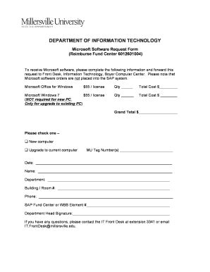 Fillable Online Software Request Form Doc Fax Email Print PdfFiller