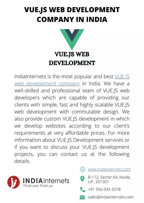 ppt vue js web development company in india powerpoint presentation