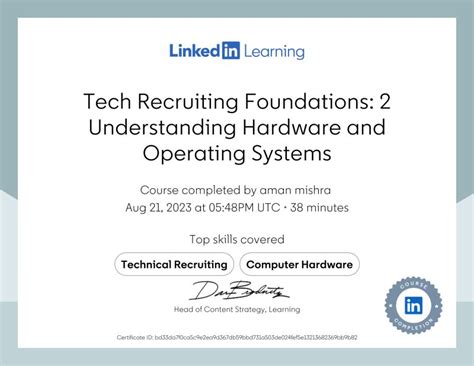 Aman Mishra On Linkedin Certificate Of Completion