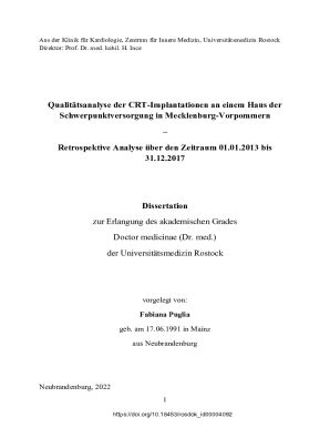 Ausfüllbar Online Qualittsanalyse der CRT Implantationen an einem Haus