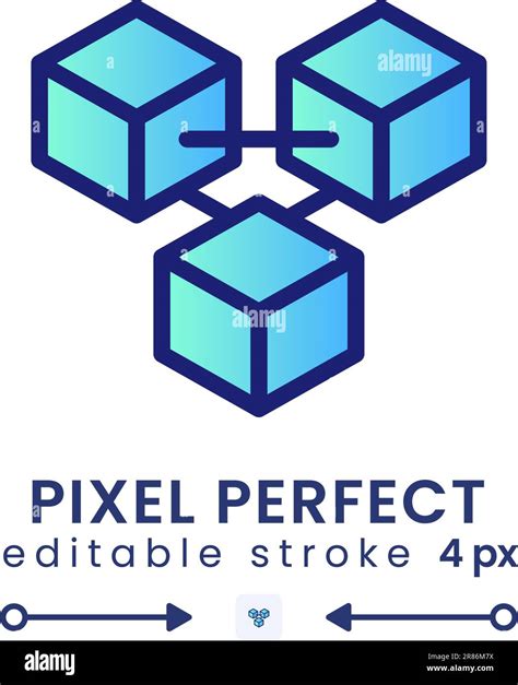 Blockchain Network Gradient Fill Desktop Icon Stock Vector Image And Art Alamy