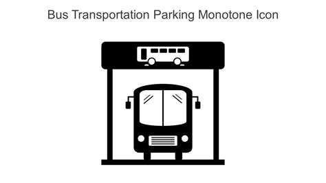 Bus Transportation Parking Monotone Icon In Powerpoint Pptx Png And Editable Eps Format PPT