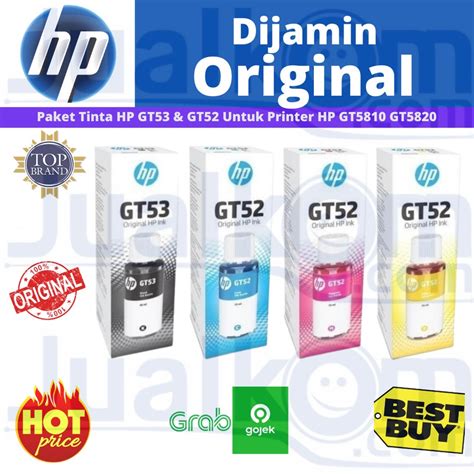 Jual Paket Tinta Hp Gt53 And Gt52 Untuk Printer Hp Gt5810 Gt5820 Shopee