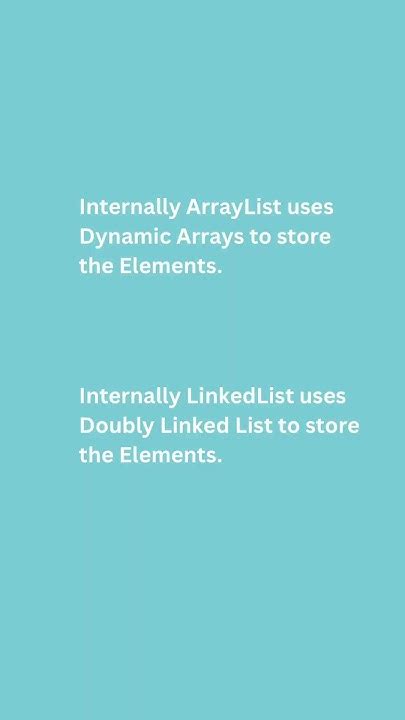 Difference Between Arraylist And Linkedlist Java Javashorts Javaprogramming Youtube