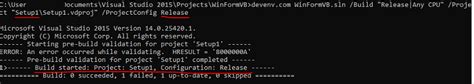 Creating A Build For Visual Studio Deployment Project Via Command