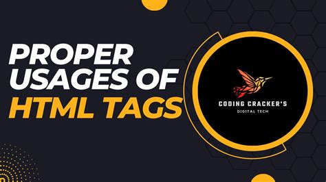 Usages Of Html Tags How To Use Html Tags Proper Usages Of Html Tags YouTube