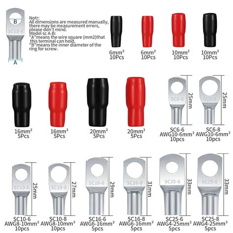 Bulk Battery Lugs Battery Terminal Connectors Screw Crimp Solder