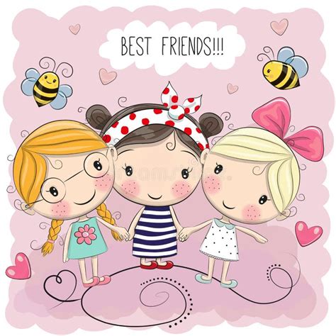 Three Pretty Friends Girls