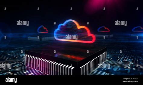 Digital Computing Cloud Symbol Cyber Technology Internet Data Storage Database And Mobile