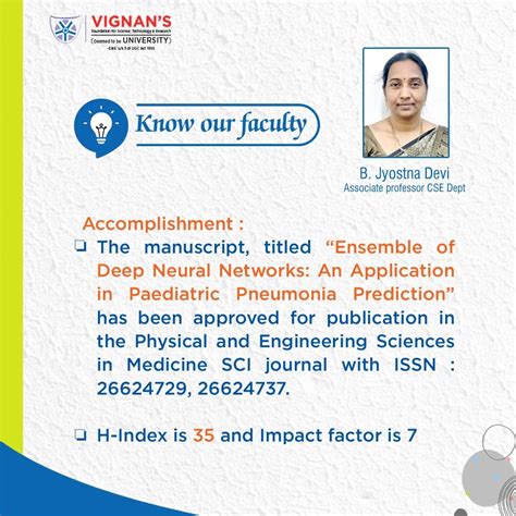 Vignans University On Linkedin Research Manuscript Vignan Vignanuniversity 19 Comments