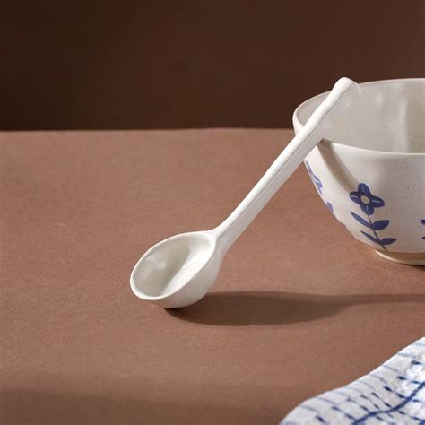 Flora Ceramic Spoon Online Premium Serving Spoon Nestasia