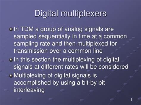 PPT Digital Multiplexers PowerPoint Presentation Free Download ID