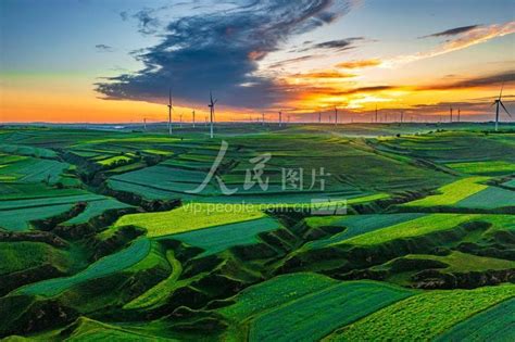 山西朔州塞上绿洲美景 人民图片网