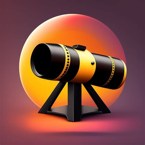 Lexica Ios App Icon Design Of A Skeuomorphic Telescope Dribbble Behance
