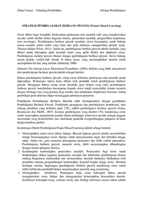 Doc Strategi Pembelajaran Berbasis Proyek Project Based Learning