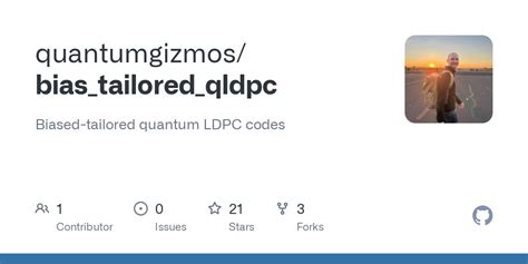 github quantumgizmos bias tailored qldpc biased tailored quantum ldpc codes