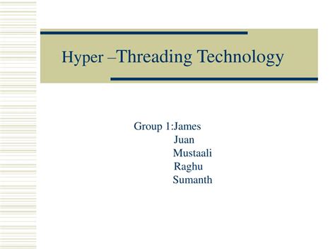 Ppt Hyper Threading Technology Powerpoint Presentation Free Download Id
