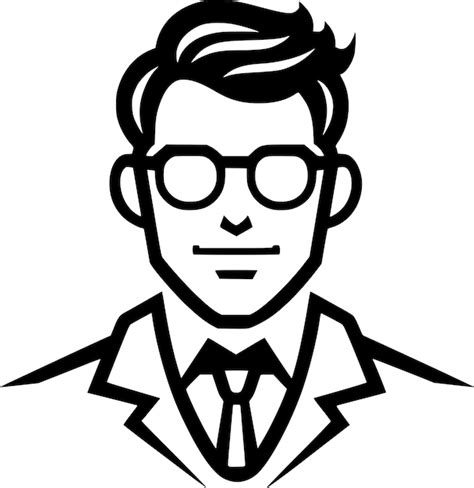 Учитель черно белая векторная иллюстрация Премиум Ai сгенерированный вектор