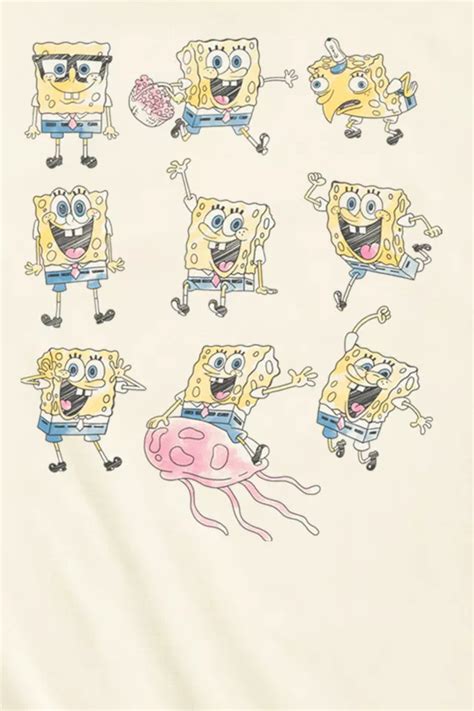 Spongebob Squarepants Sketches Tee Urban Outfitters Canada