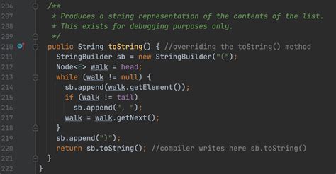 Solved Explaining A Linked List Method Tostring A Look Over The Tostring 1 Answer