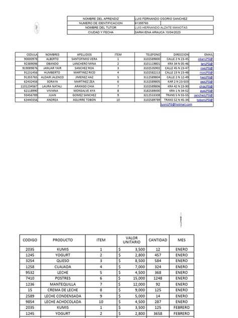 Interfaz De Excel 3 Pdf