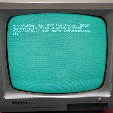 Micropython Using Msx Hardware