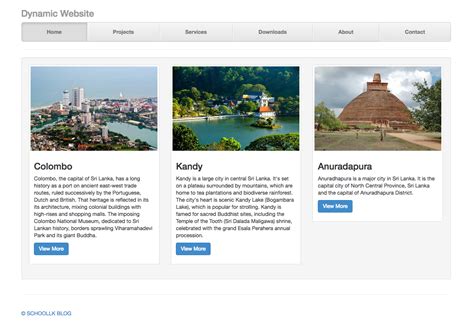 Simple Dynamic Web Site SourceCodester