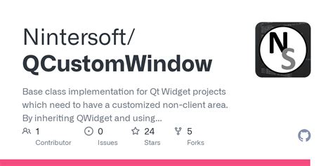 Github Nintersoftqcustomwindow Base Class Implementation For Qt
