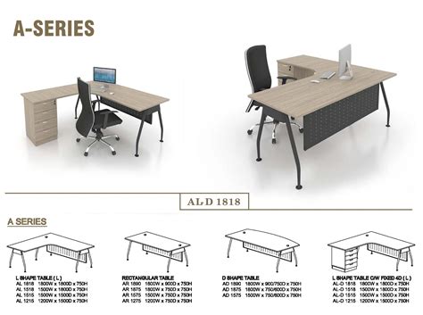 L Shape Table C W Inula A Leg With Fixed Pedestal Drawer 4D OFFICE FURNITURE Office Table