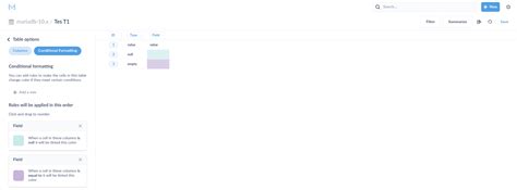 is there a way to get metabase to visually differentiate null from empty string get help