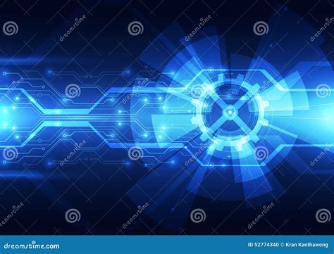 Vector Digital Technology Concept Abstract Background Stock Vector