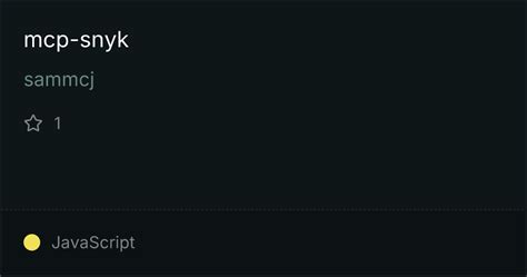 Snyk Mcp Server Glama