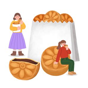 유토이미지 겨울간식 붕어빵 일러스트 이미지