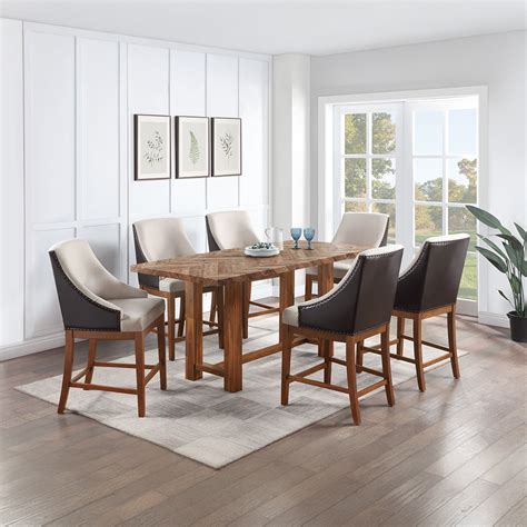 Gilsea Counter Height Chair Set 2 Redwood Home Furniture