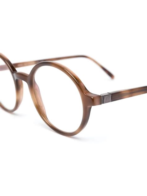 Mykita Round Frame Glasses Brown Farfetch