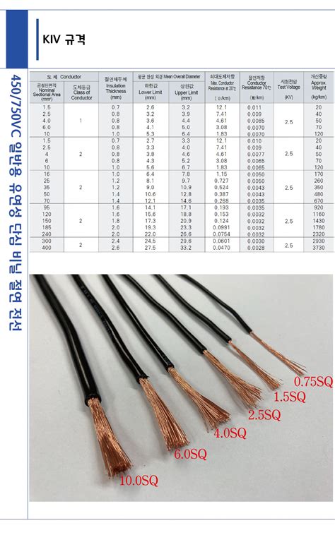 Kiv 전선 케이블 흑색 1m단위 절단판매