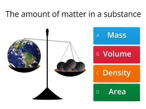 Review Mass Volume Density Quiz