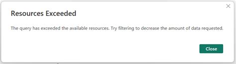 Solved Query Resources Exceeded Error Microsoft Fabric Community