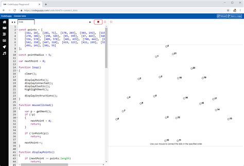 Codeguppy Implement Connect The Dots Mini Game In Javascript